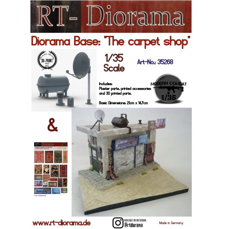 RT-DIORAMA 35268S 1/35 Diorama-Base: "The carpet shop" [Standard]