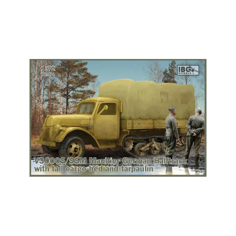 IBG72074 1/72 V3000S/SSM Maultier German Halftrack with tall cargo bed ...